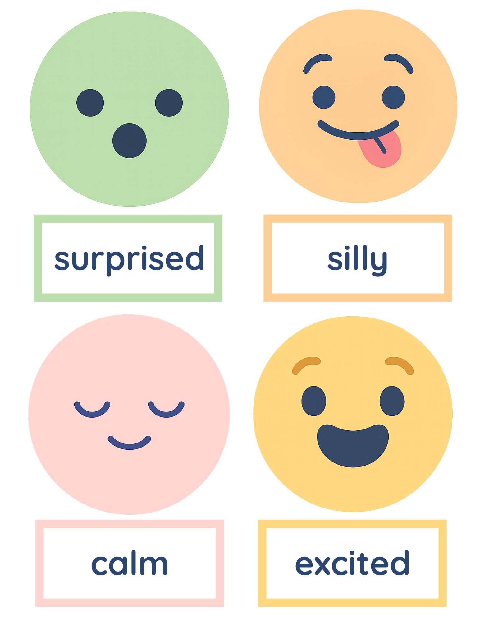 Bundle Emotion Faces for Kids – Editable in Canva - Coloring Pages ...