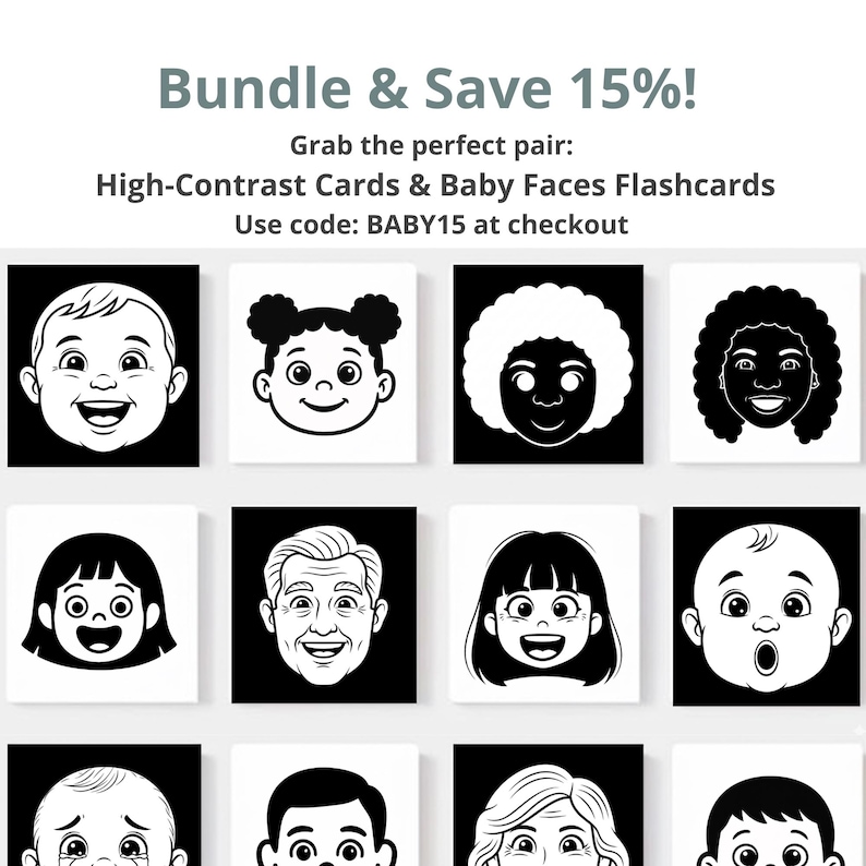 Baby Sensory Flashcards: High Contrast Visual Stimulation, High ...