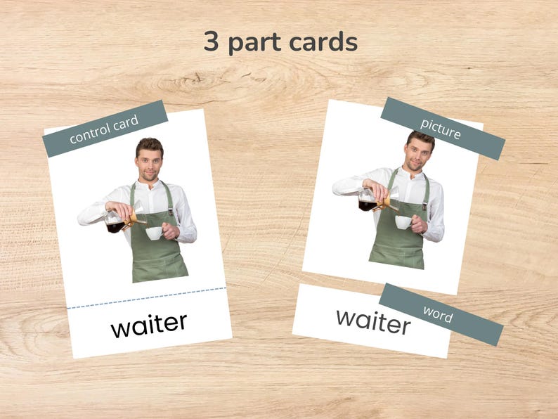 Professions Flash Cards, Real Pictures, Homeschool Printables in ...