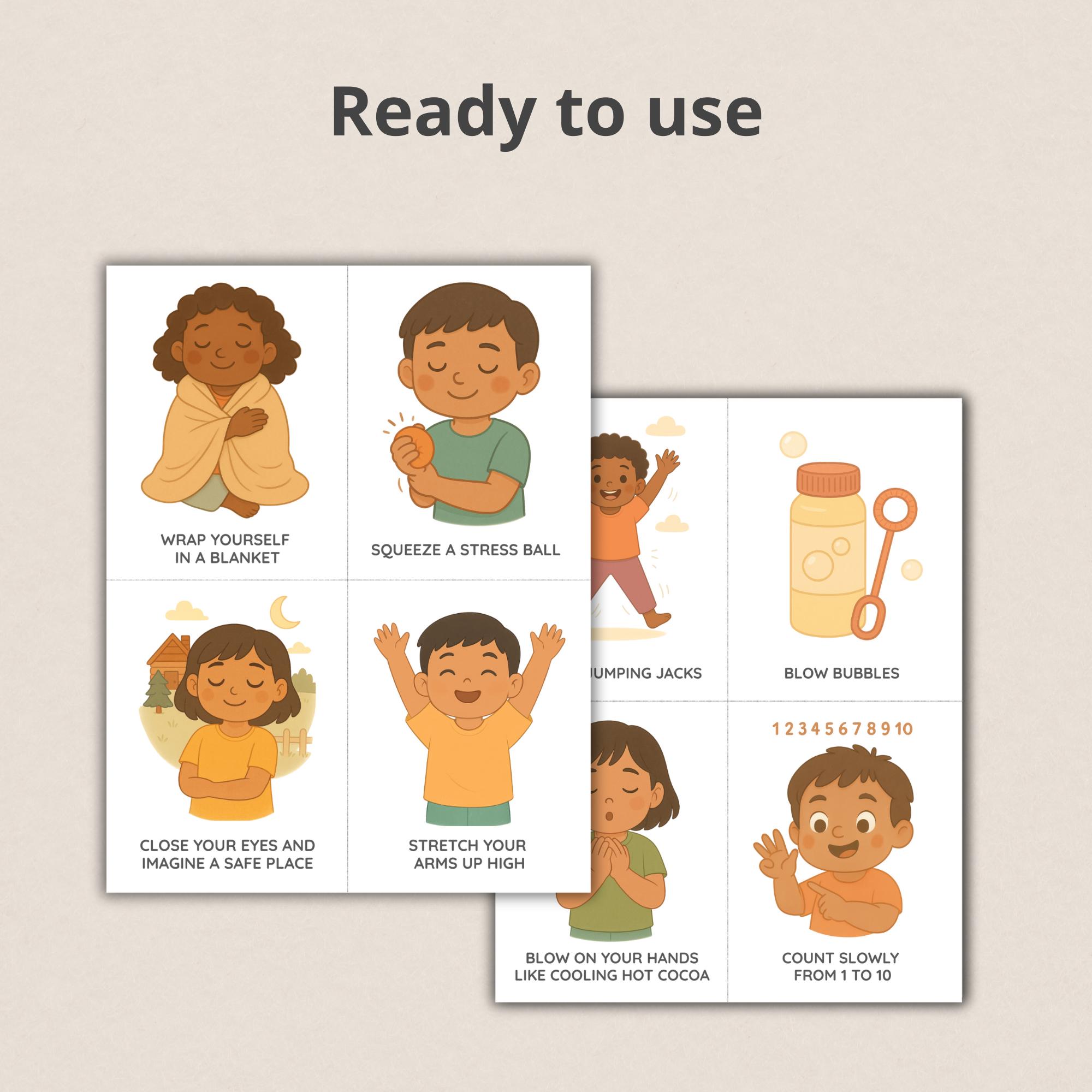 48 Calming Strategy Cards for Kids | Self-regulation, Emotional ...