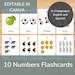 Numbers Flash Cards, Preschool Counting Flashcards, Count and Clip ...