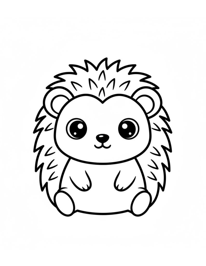 Small Cartoon Animal, Coloring Pages for Kids, Instant Download - Etsy