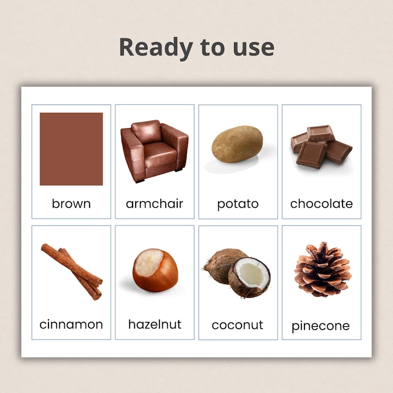 Montessori Colors Flashcards: Real Image Sorting Cards (PDF Printable ...