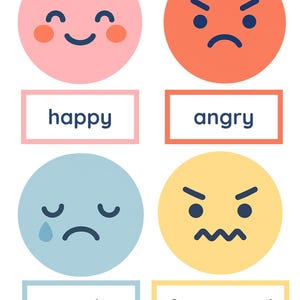 Emotion Faces, Emotion Emoji Cards – Feelings & Emotions Printables ...