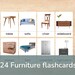 Furniture Flash Cards, Real Pictures, Homeschool Printables in English ...