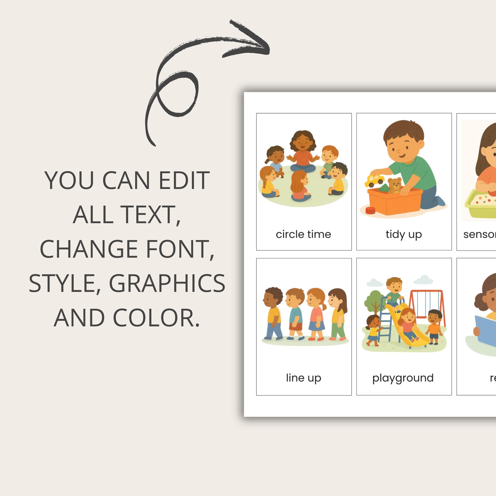 Classroom Routine Cards - Daycare, Daily Routine, Preschool ...