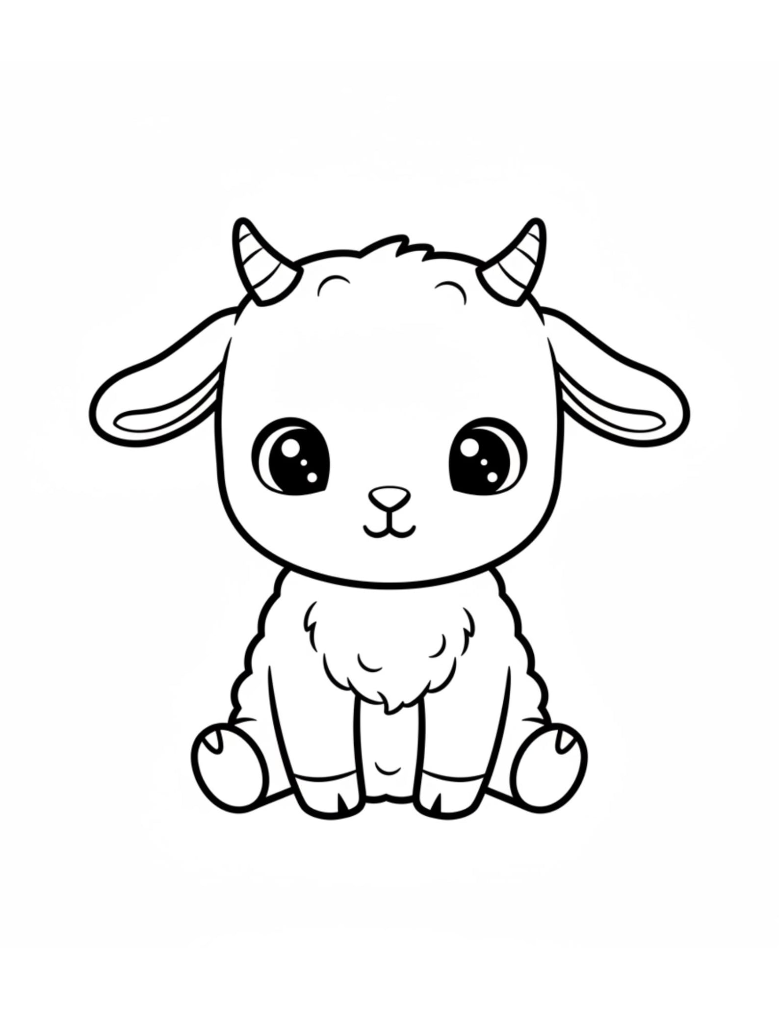 Small Cartoon Animal, Coloring Pages for Kids, Instant Download - Etsy