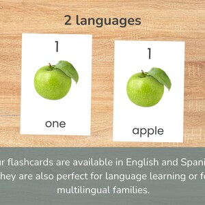 Numbers Flash Cards, Preschool Counting Flashcards, Count and Clip ...