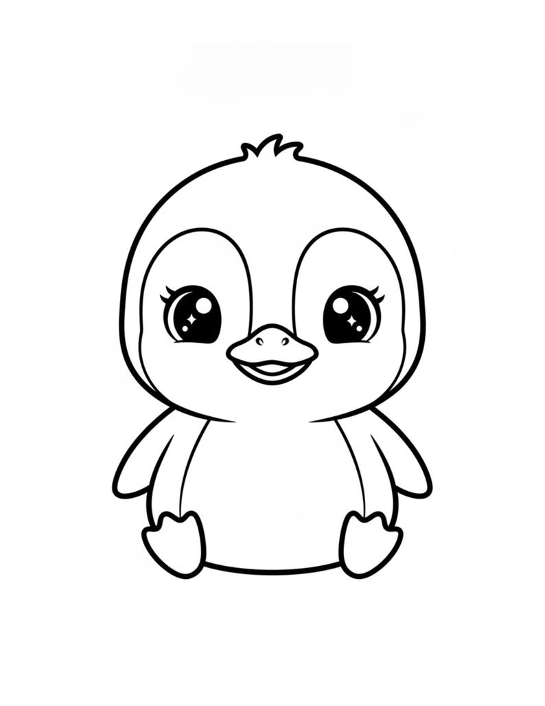 Small Cartoon Animal, Coloring Pages for Kids, Instant Download - Etsy