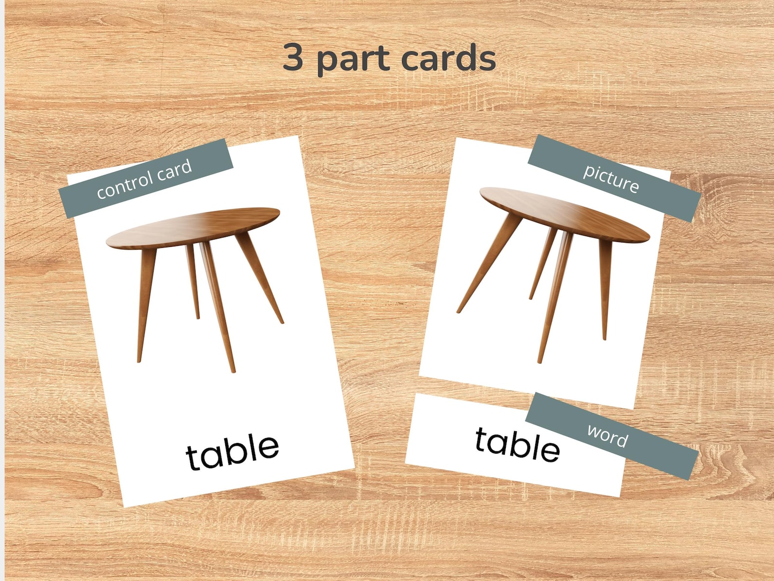 Furniture Flash Cards, Montessori Materials, Real Pictures, Homeschool ...