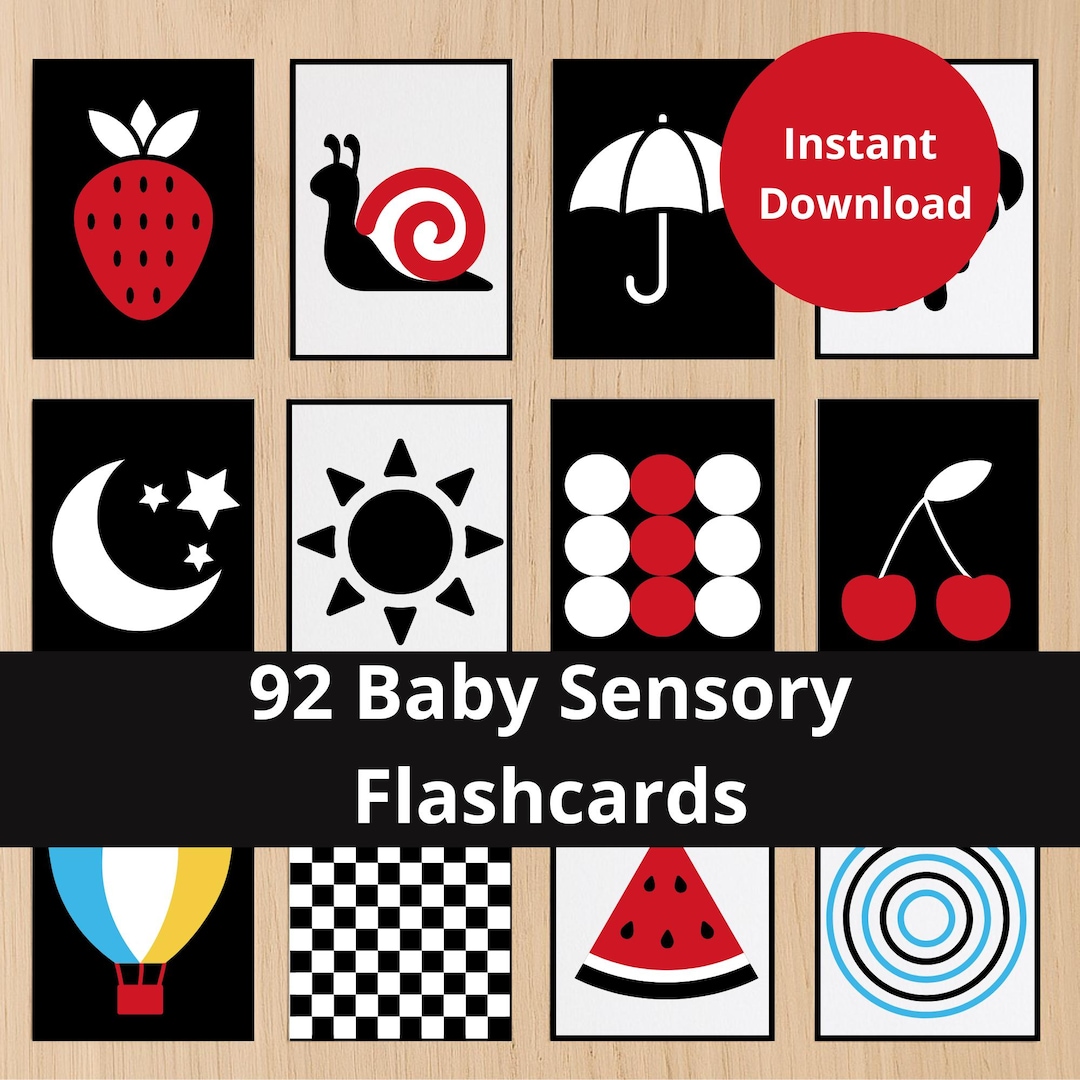 Baby Sensory Flashcards: High Contrast Visual Stimulation, High ...