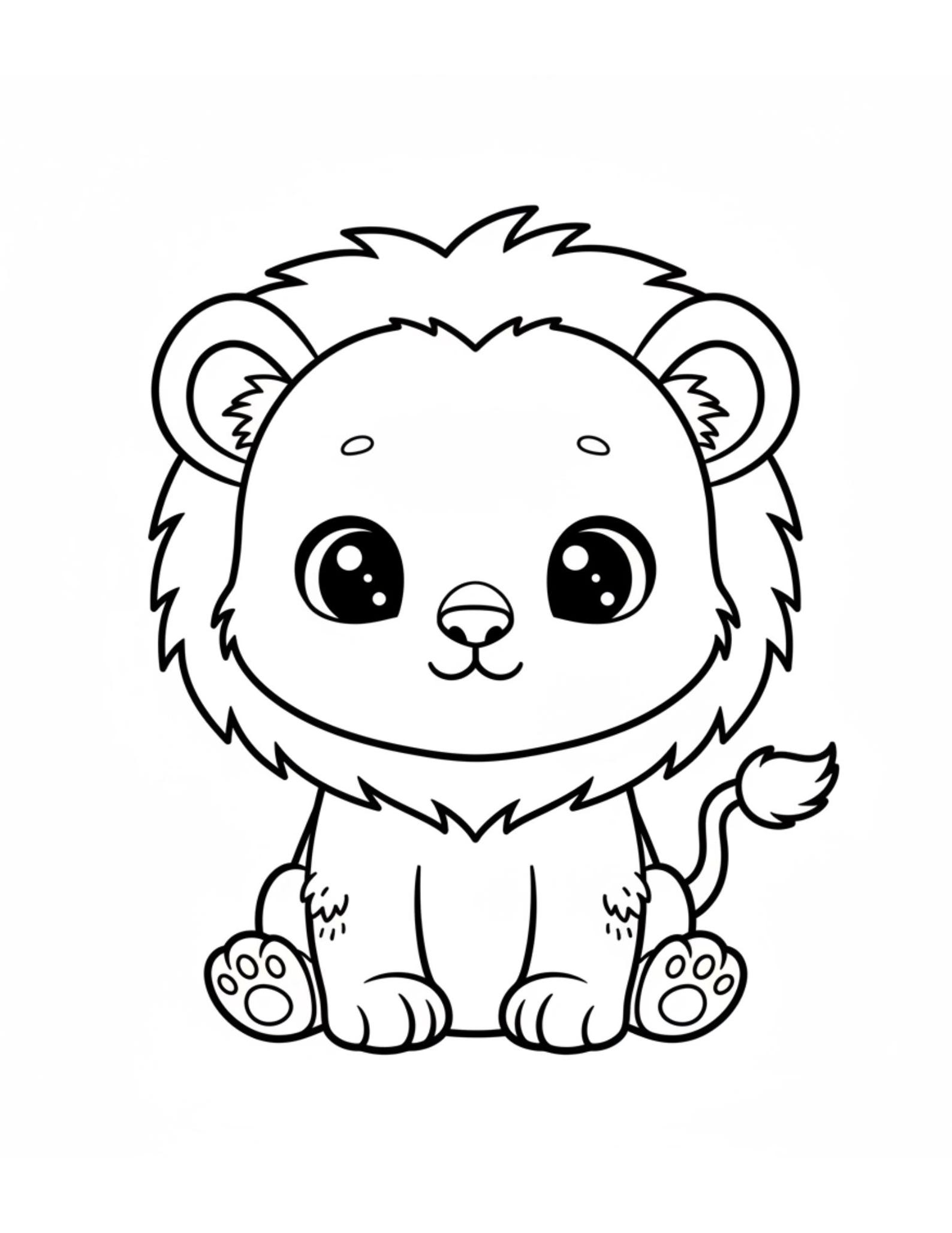 Small Cartoon Animal, Coloring Pages for Kids, Instant Download - Etsy