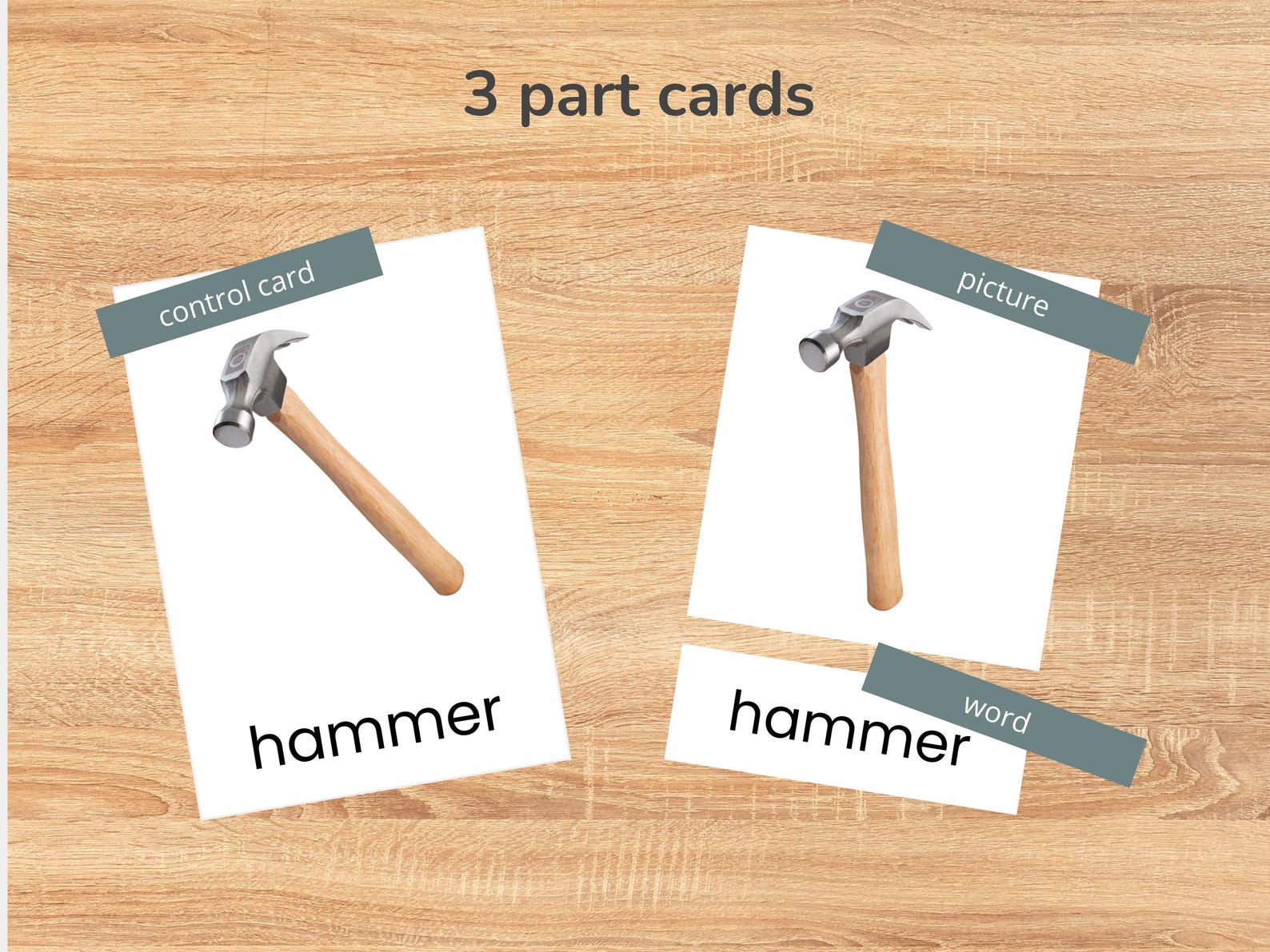 Tools Flash Cards, Montessori Flashcards, Real Pictures, Preschool ...