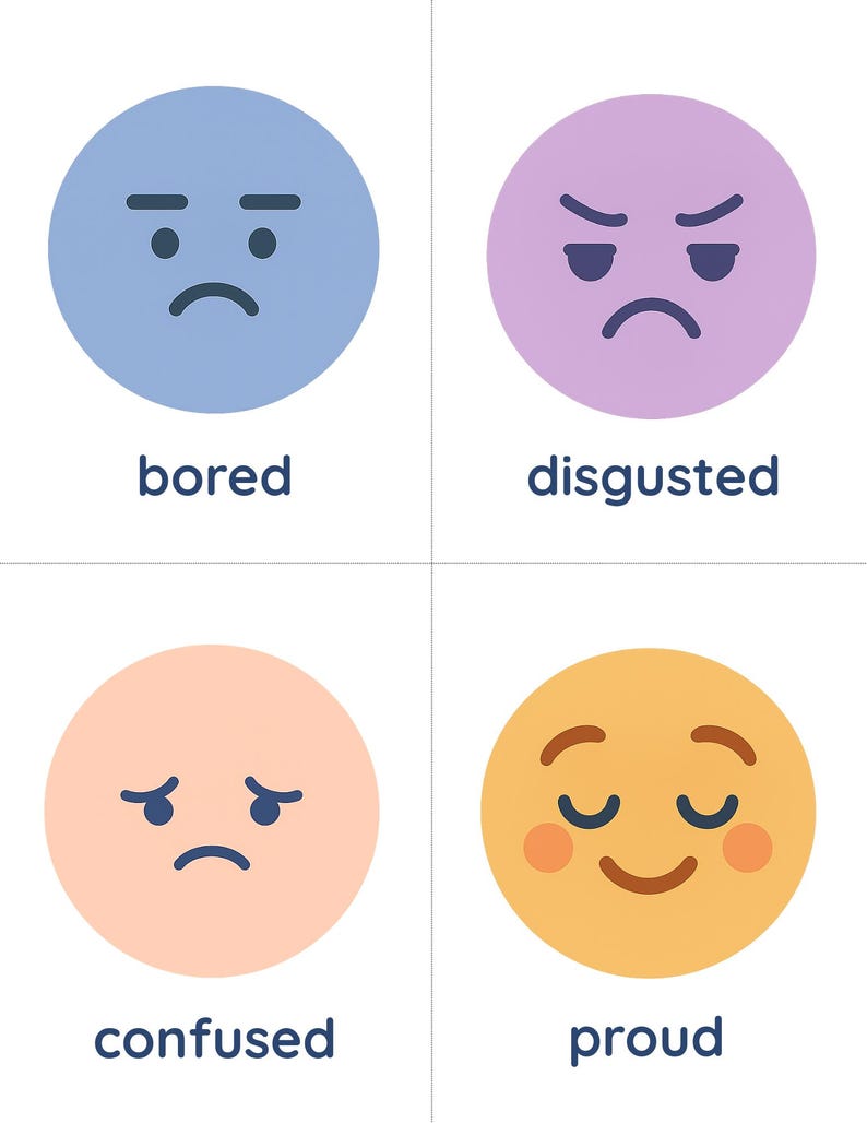 Bundle Emotion Faces for Kids – Editable in Canva - Coloring Pages ...