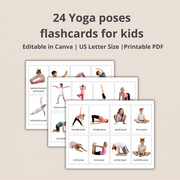 Yoga Cards for Kids - Etsy