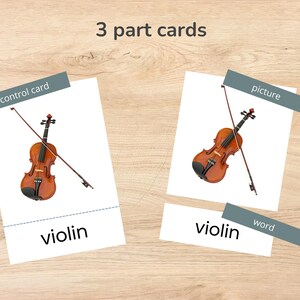 Musical Instruments Flash Cards, Real Pictures, Homeschool Printables ...