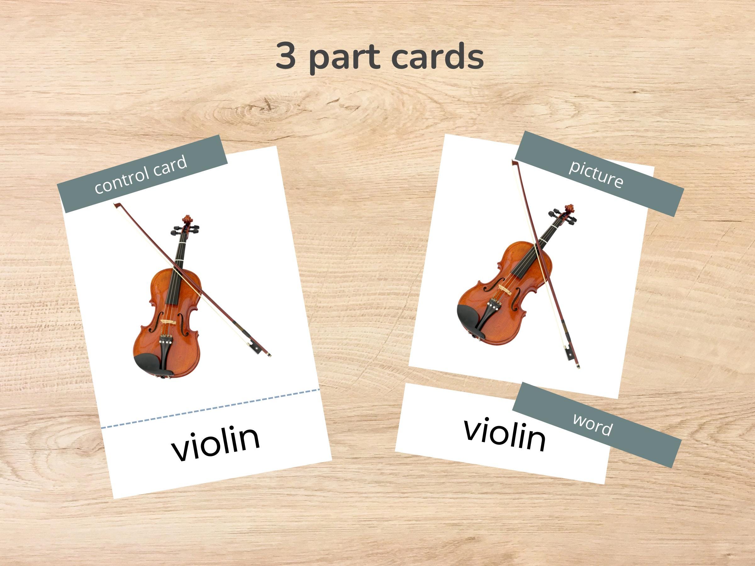 Musical Instruments Flash Cards, Real Pictures, Homeschool Printables ...