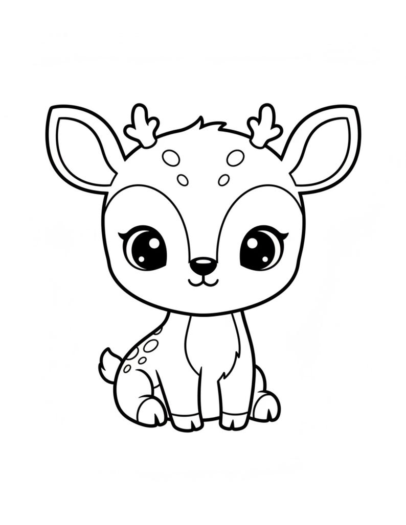 Small Cartoon Animal, Coloring Pages for Kids, Instant Download - Etsy