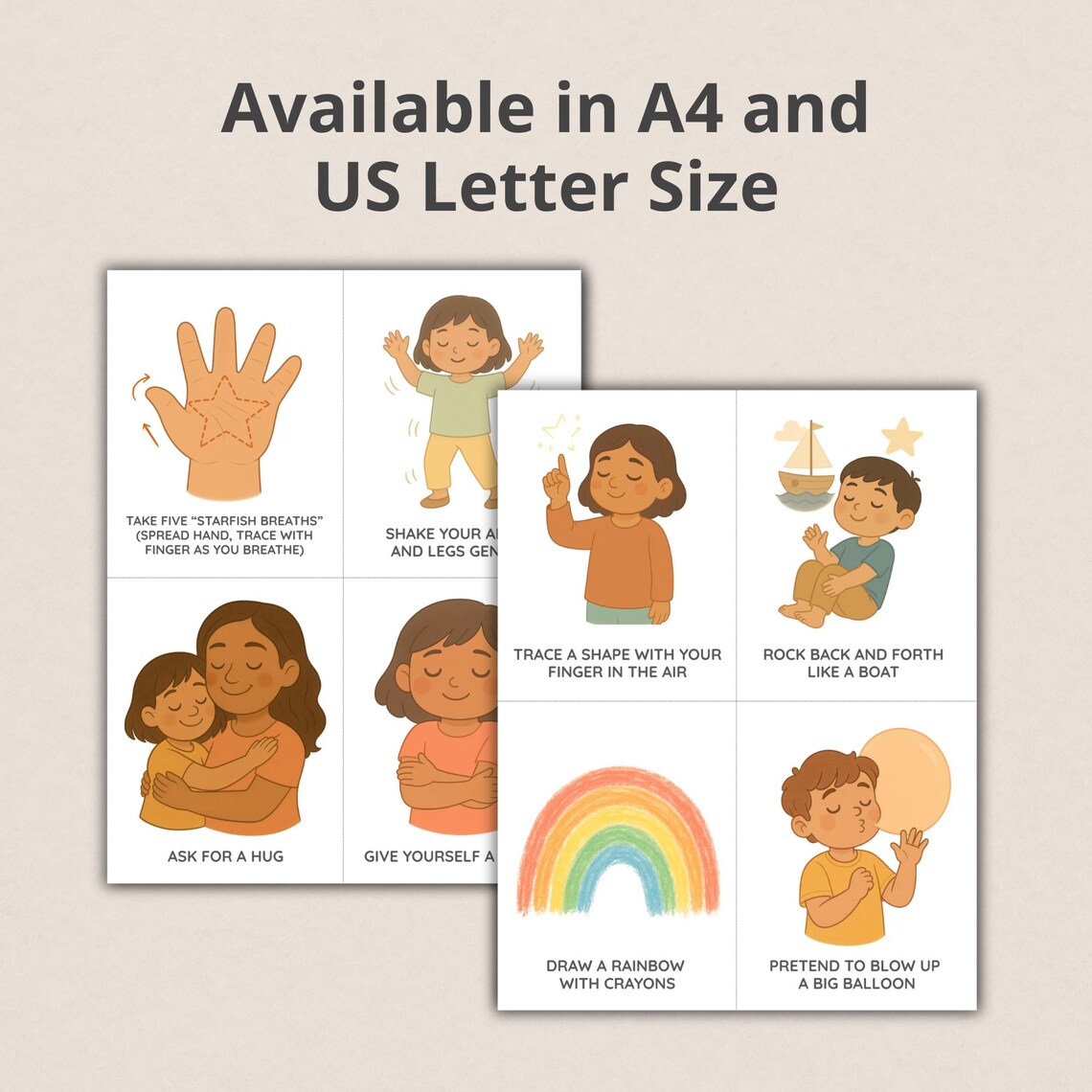 48 Calming Strategy Cards for Kids | Self-regulation, Emotional ...