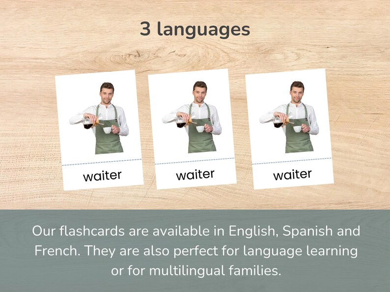 Professions Flash Cards, Real Pictures, Homeschool Printables in ...