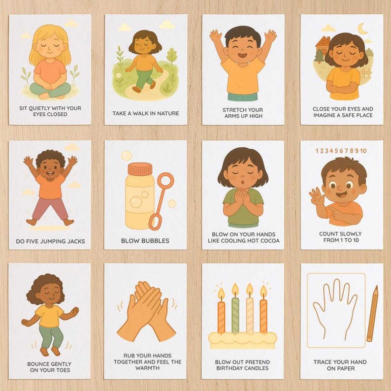 48 Calming Strategy Cards for Kids | Self-regulation, Emotional ...