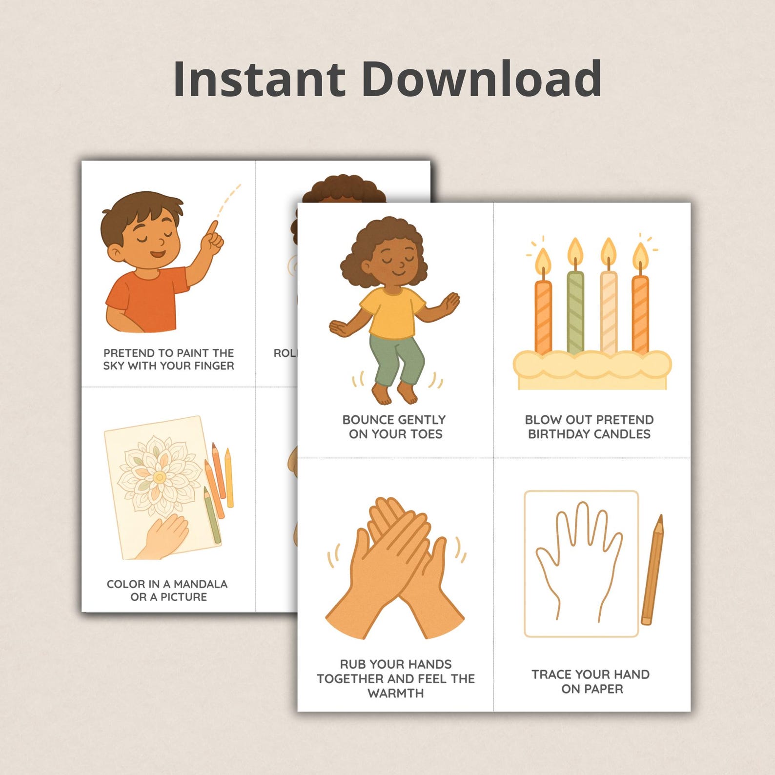 48 Calming Strategy Cards for Kids | Self-regulation, Emotional ...