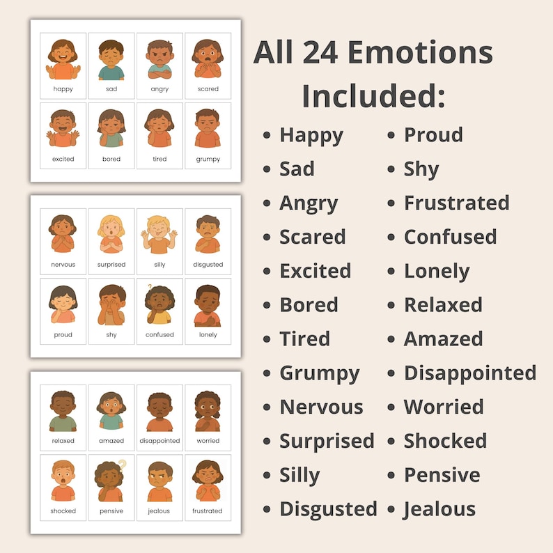 Emotion Face Flashcards, Photo Emotions Flashcards, Printable Feelings ...
