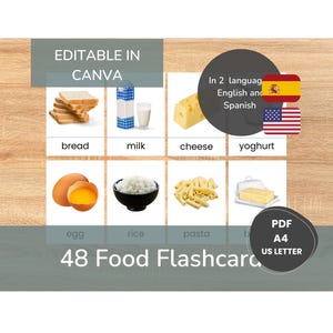 Everyday Food Flash Cards, Montessori Materials, Real Pictures ...