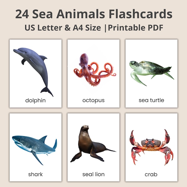 Sea Creature Cards - Etsy Canada