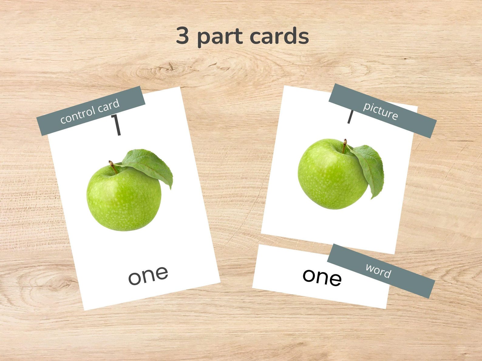 Numbers Flash Cards, Preschool Counting Flashcards, Count and Clip ...