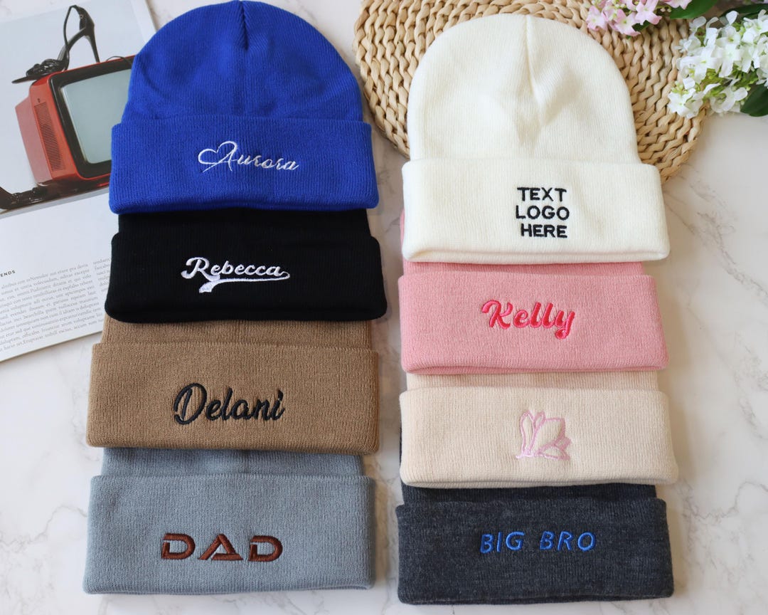 Personalized Embroidered Beanie Winter Hat Unisex Beanie Hat Custom ...