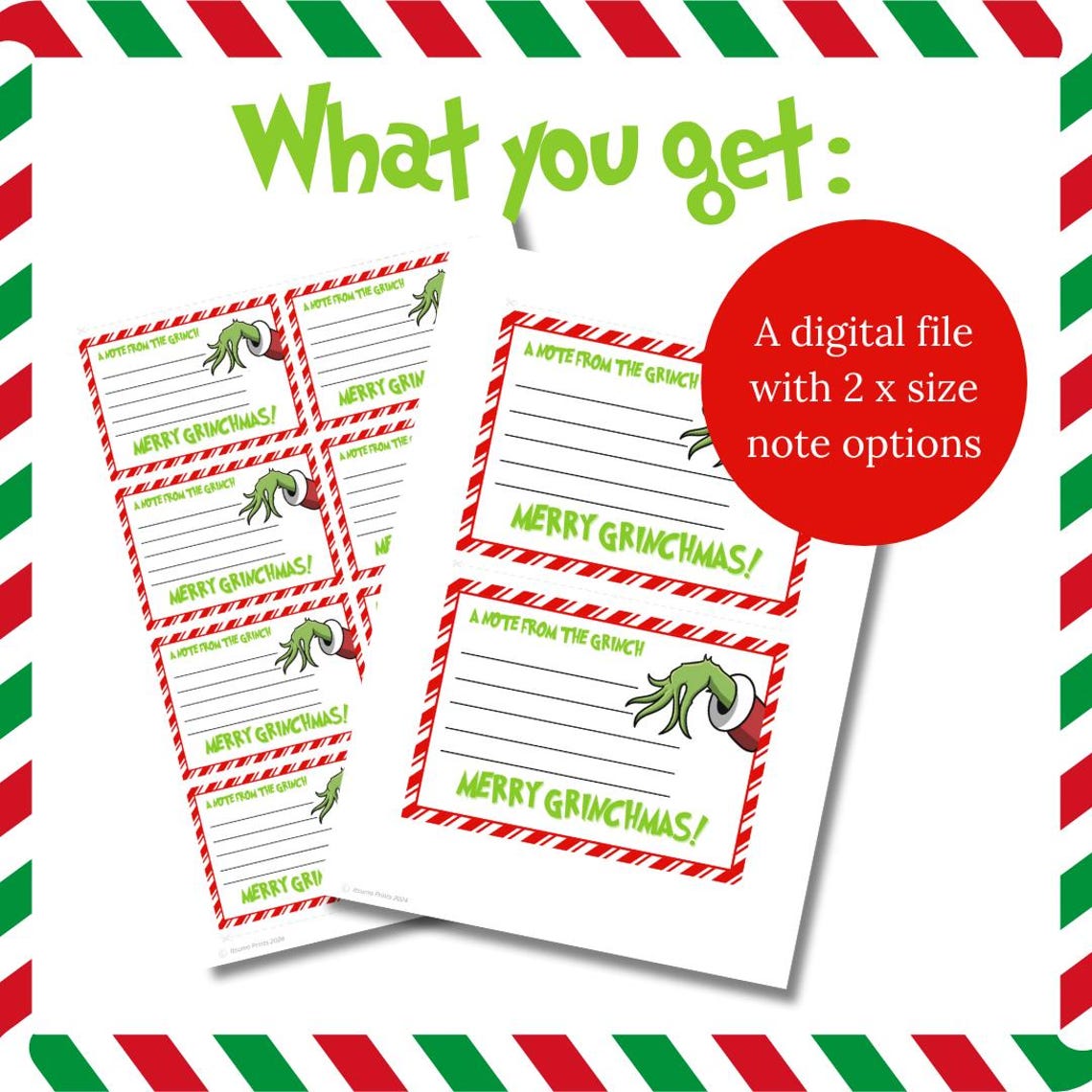 Printable Christmas Grinch Note: Elf Antics, Grinch Theme (instant ...