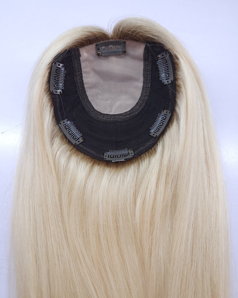 Custom Made Hair Topper European Virgin Hair Topper Silk Base Hairpiece ...