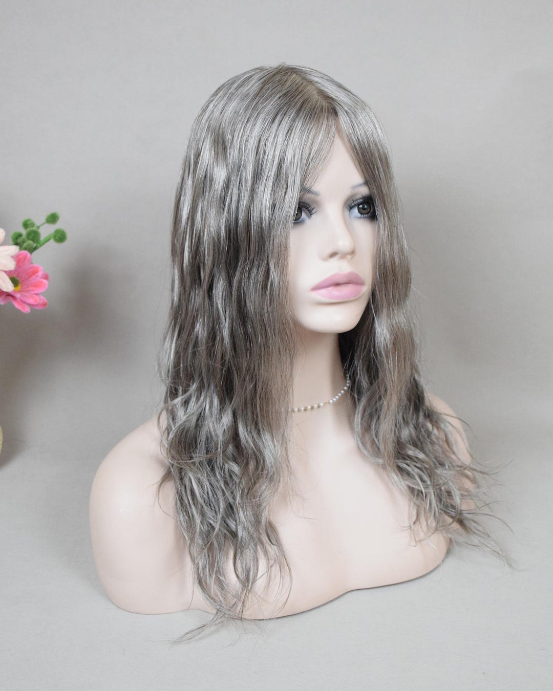 Silk Top Kosher Wig Human Virgin Hair Jewish Wig 20" Big Layers Silk ...