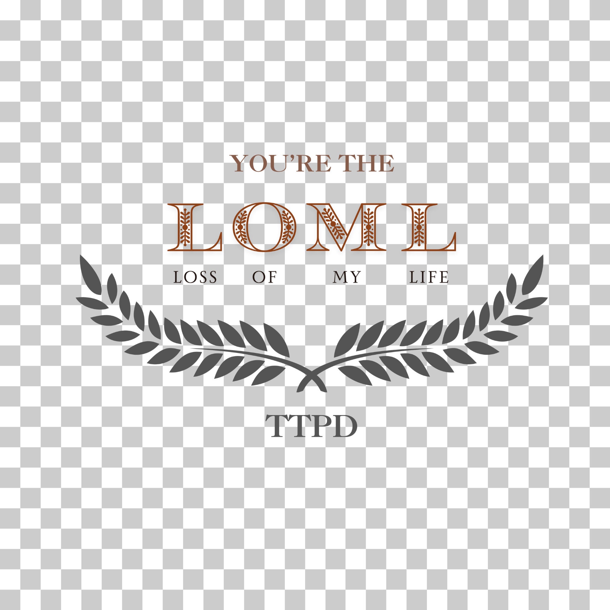 LOML TTPD Png for Sublimation Shirt. the Tortured Poets Department ...