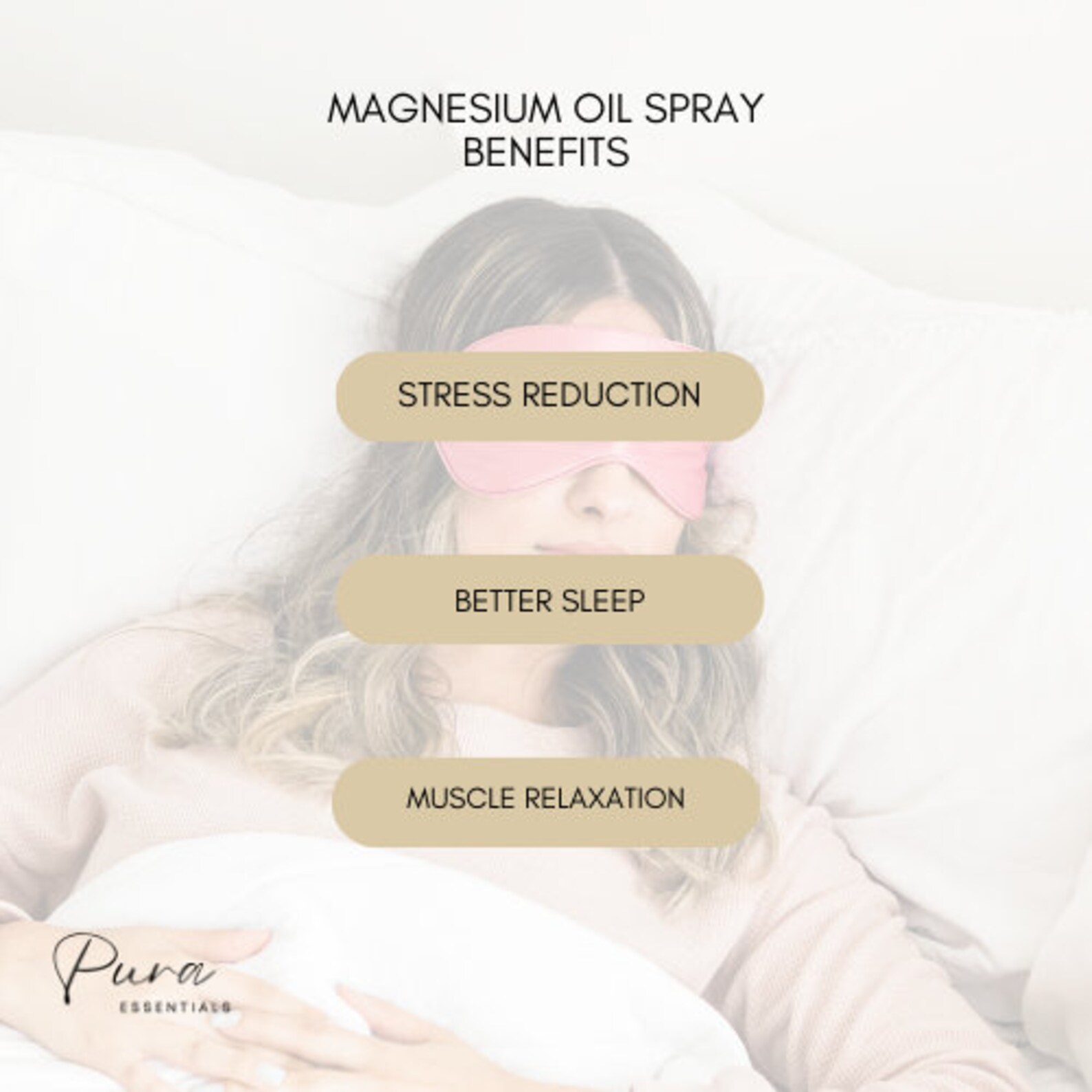 Magnesium Oil Spray for Sleep, Before Bed Spray, 100% Natural, Calming ...
