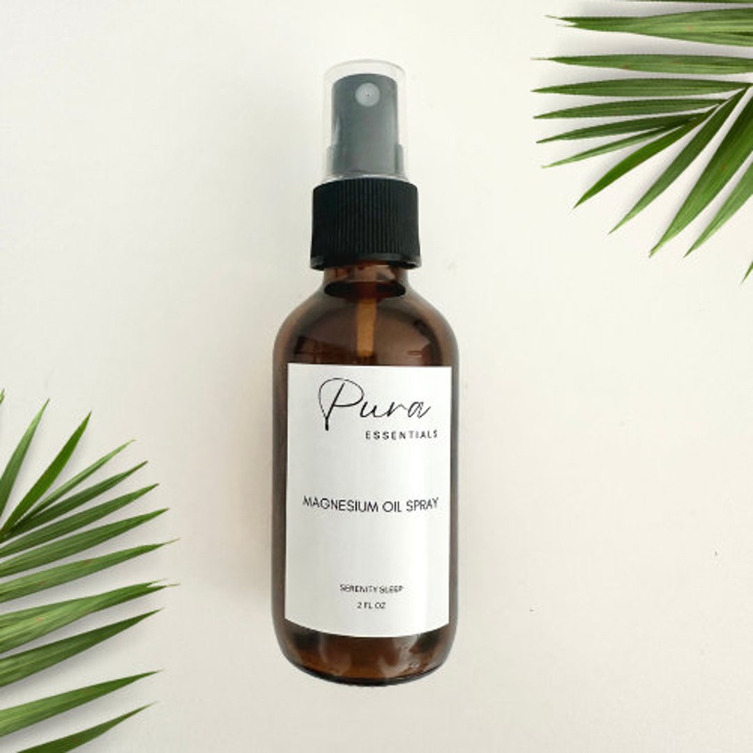 Magnesium Oil Spray for Sleep, Before Bed Spray, 100% Natural, Calming ...