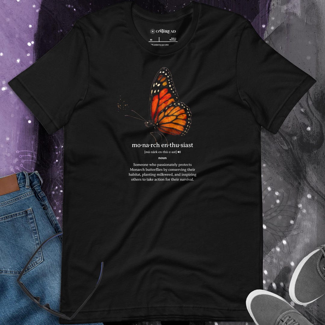 Monarch Enthusiast Definition Tee for Butterfly Conservation Lovers - Etsy