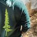 Tree Hoodie, Pine Tree Screen Print, Unisex, Nature Print, Natural ...