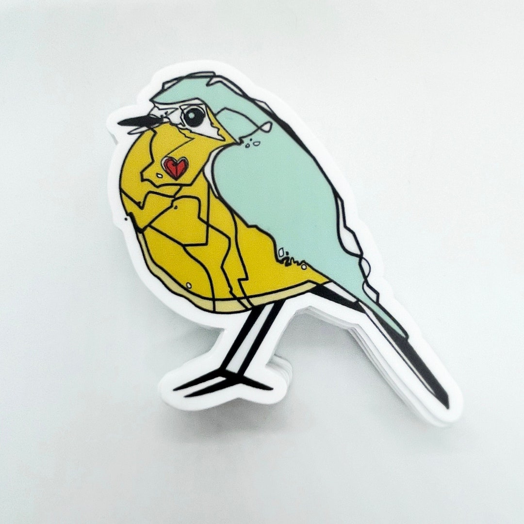 Bird Sticker, Bumper Sticker, Laptop Sticker, Songbird, Bluebird - Etsy