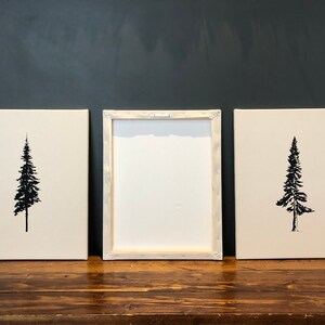 Tree Prints Trilogy Art Nature Screen Print 20 X 16 Inch 3 - Etsy