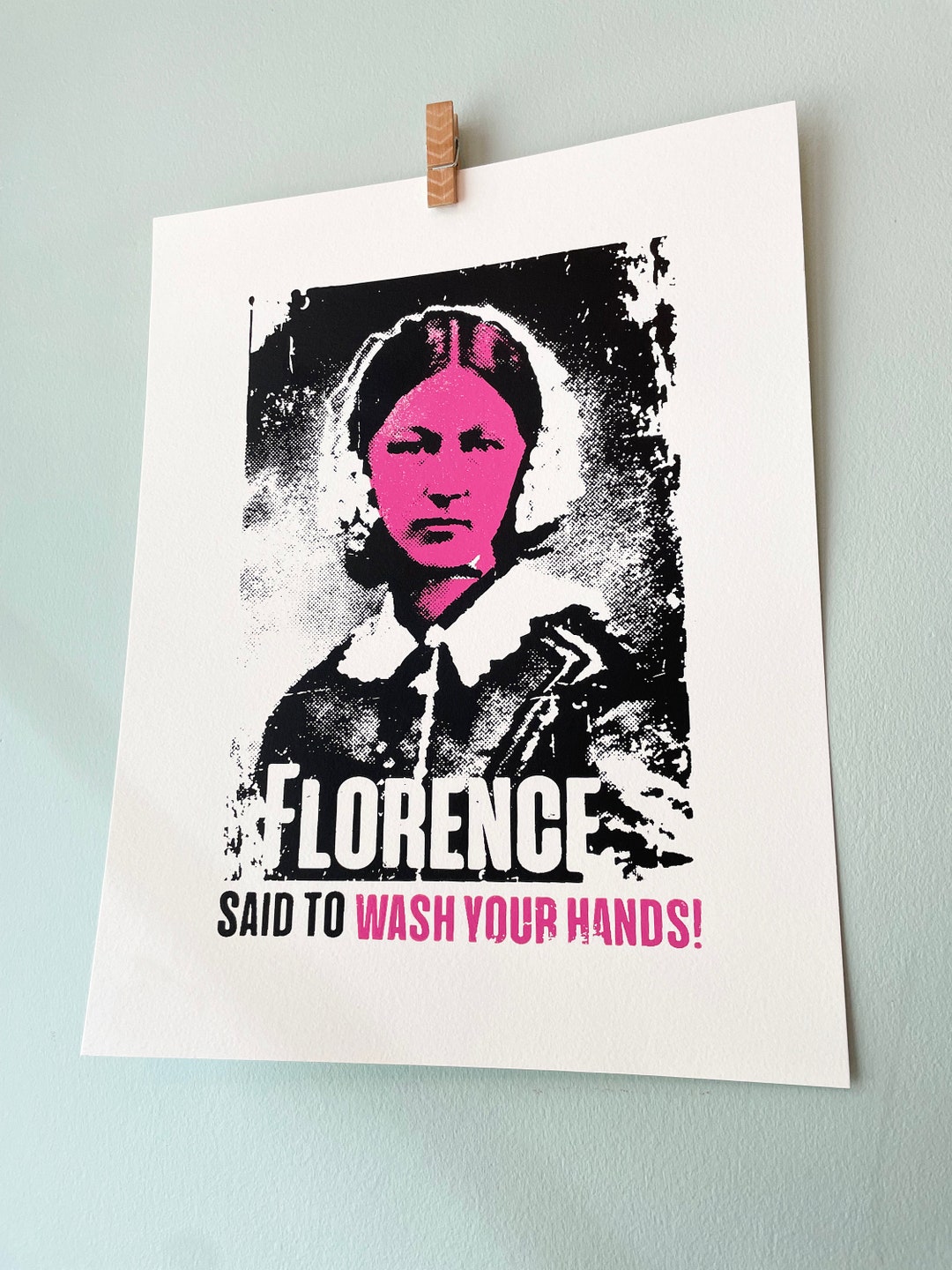 Florence Nightingale Poster, 11 X 14 Inch, Wall Art, Paper Screenprint ...