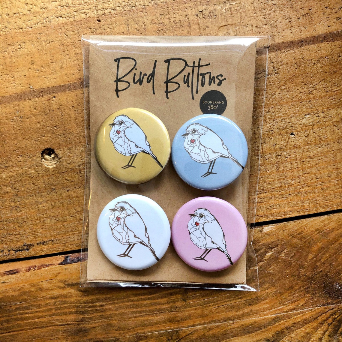 Bird Buttons Pinback Buttons Set of 4 Songbird 1.25 Inch - Etsy Canada