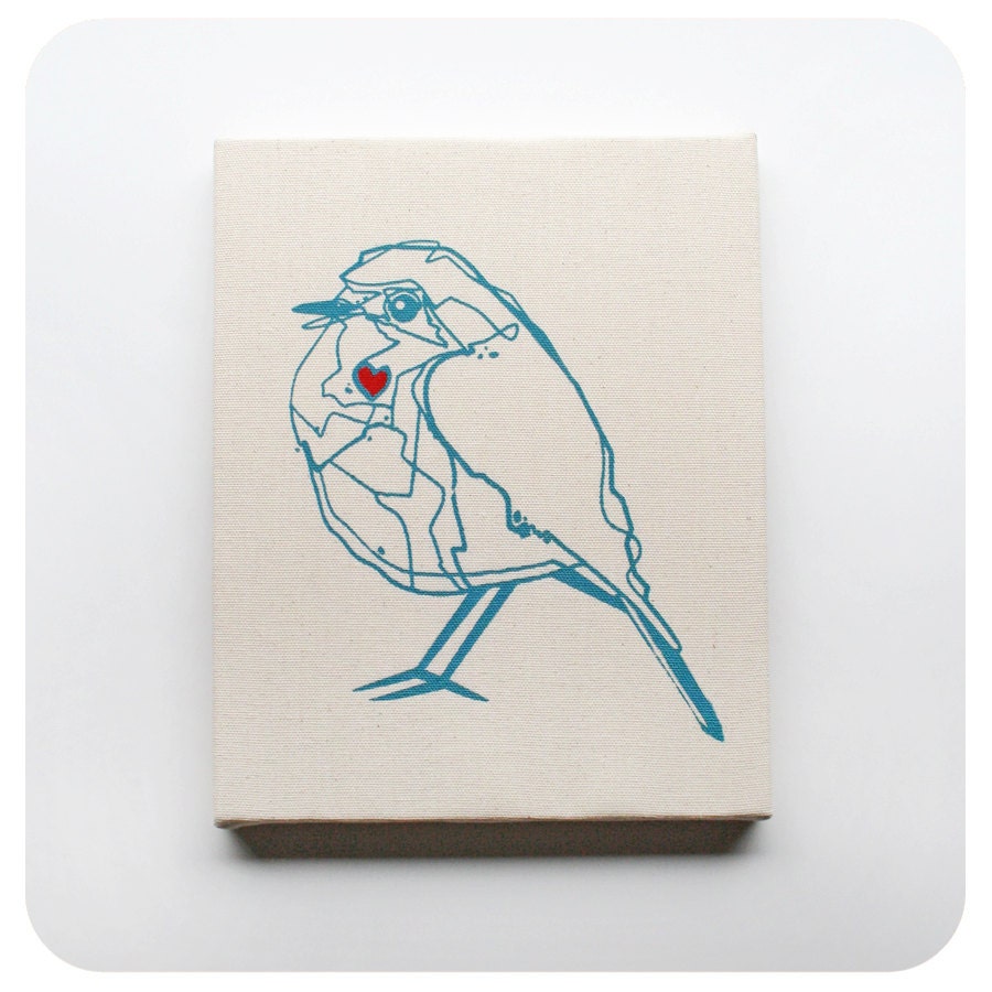 Bird Canvas Print 8 X 10 Inch Blue Bird Screen Print Wall - Etsy Canada