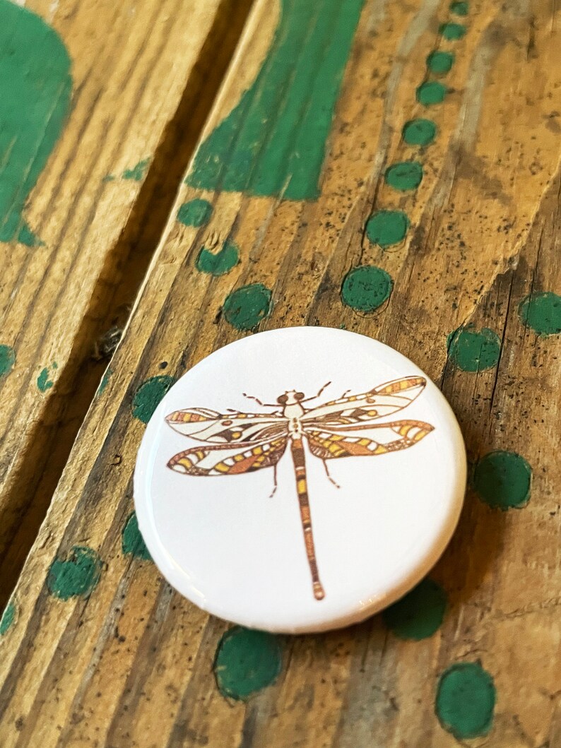 Nature Buttons, Set of 4, Pinback Buttons, Blue Bird, Daisy, Wheat ...