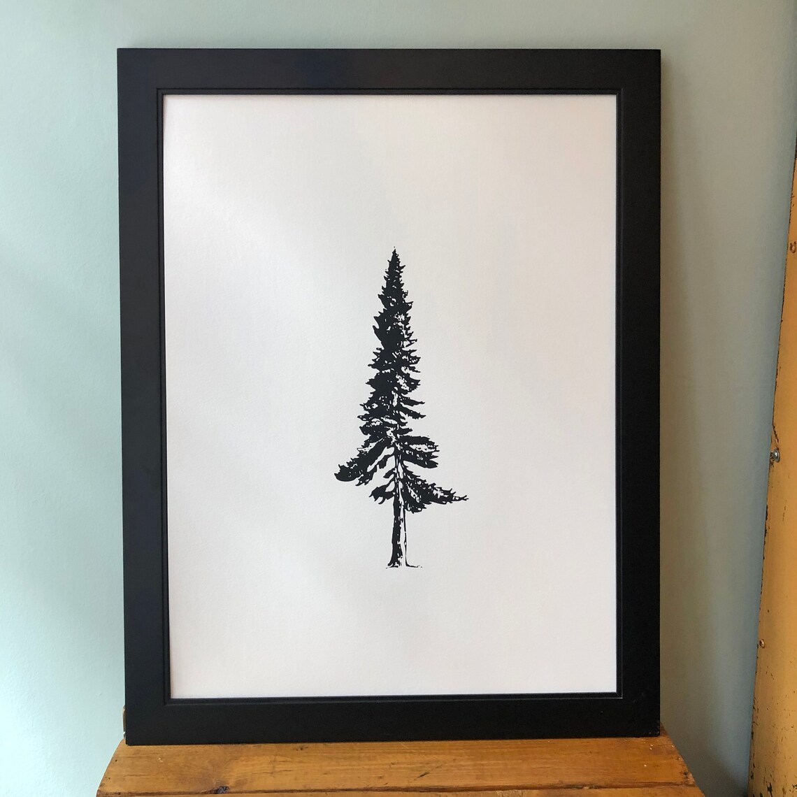 Tree Print, Screenprint, Douglas Fir Tree Art, Paper Print, Wall Art ...