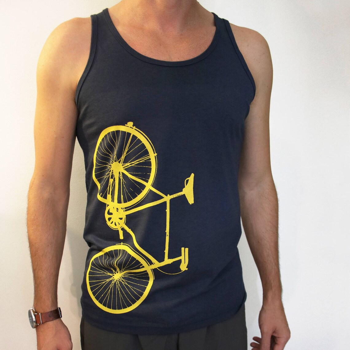 Bike Tank Top Mens / Unisex Bicycle Screenprint Soft Bamboo - Etsy Canada