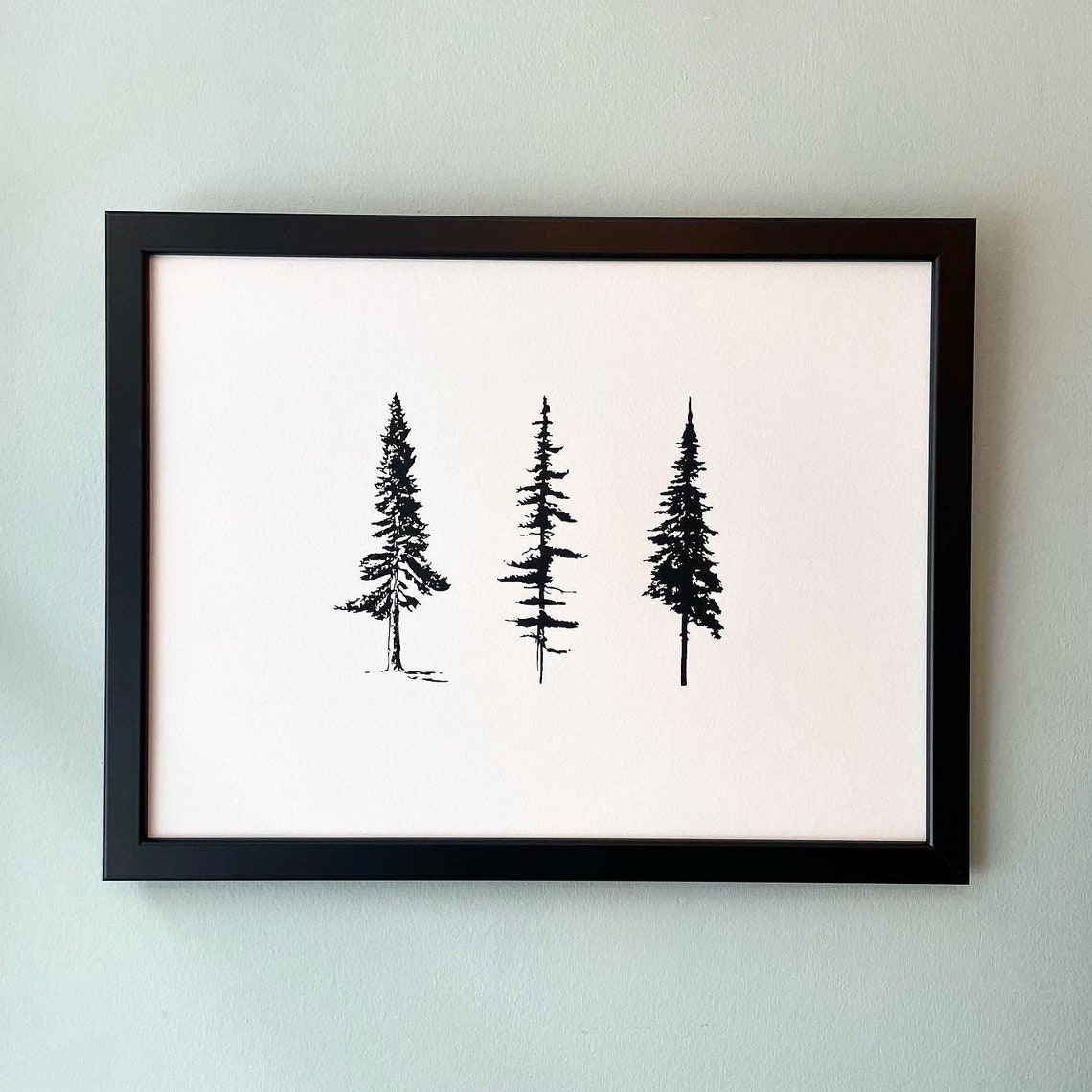 Tree Print, 16 X 12 Inch, Tree Art, Minimalism, Nature Screenprint ...