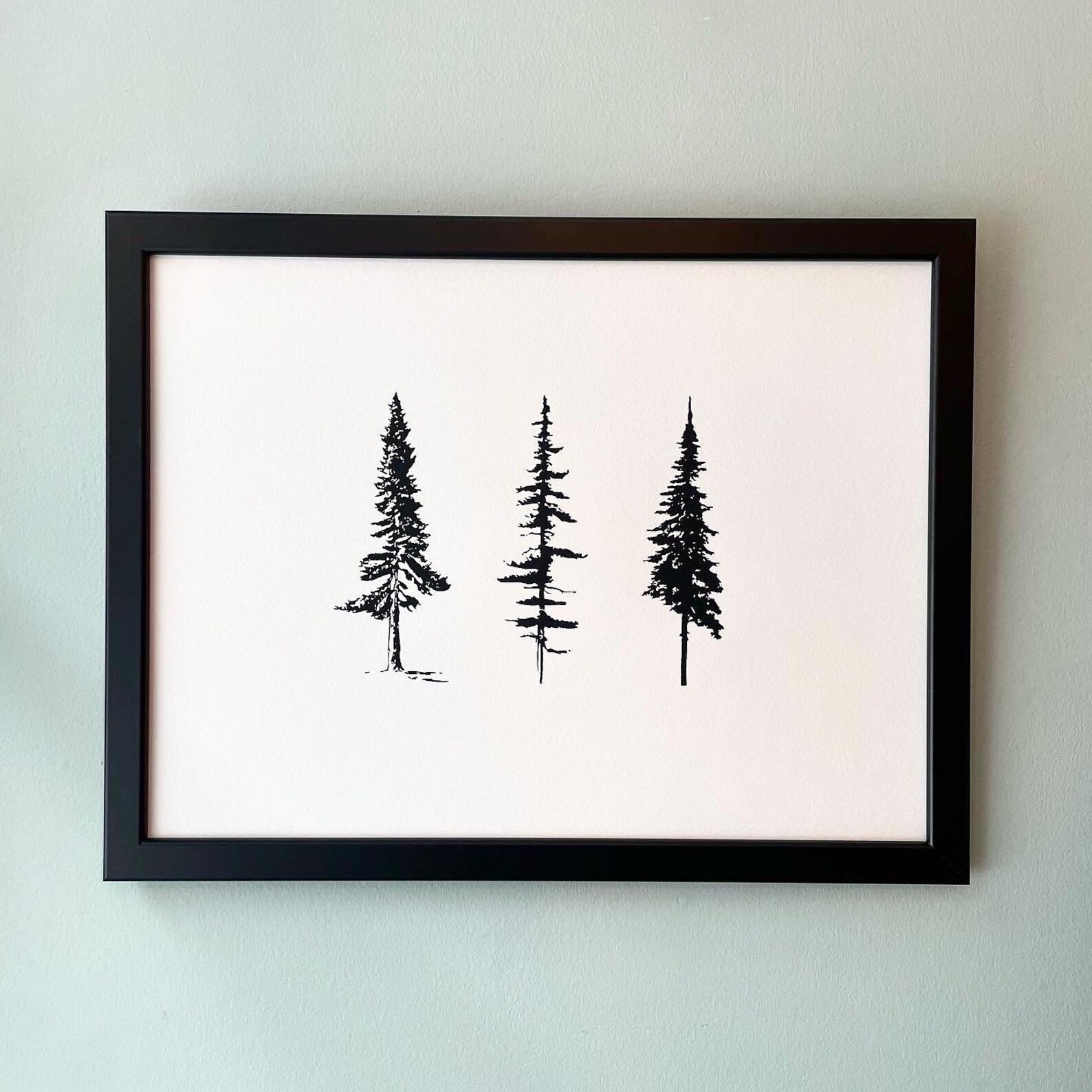 Tree Print, 16 X 12 Inch, Tree Art, Minimalism, Nature Screenprint ...