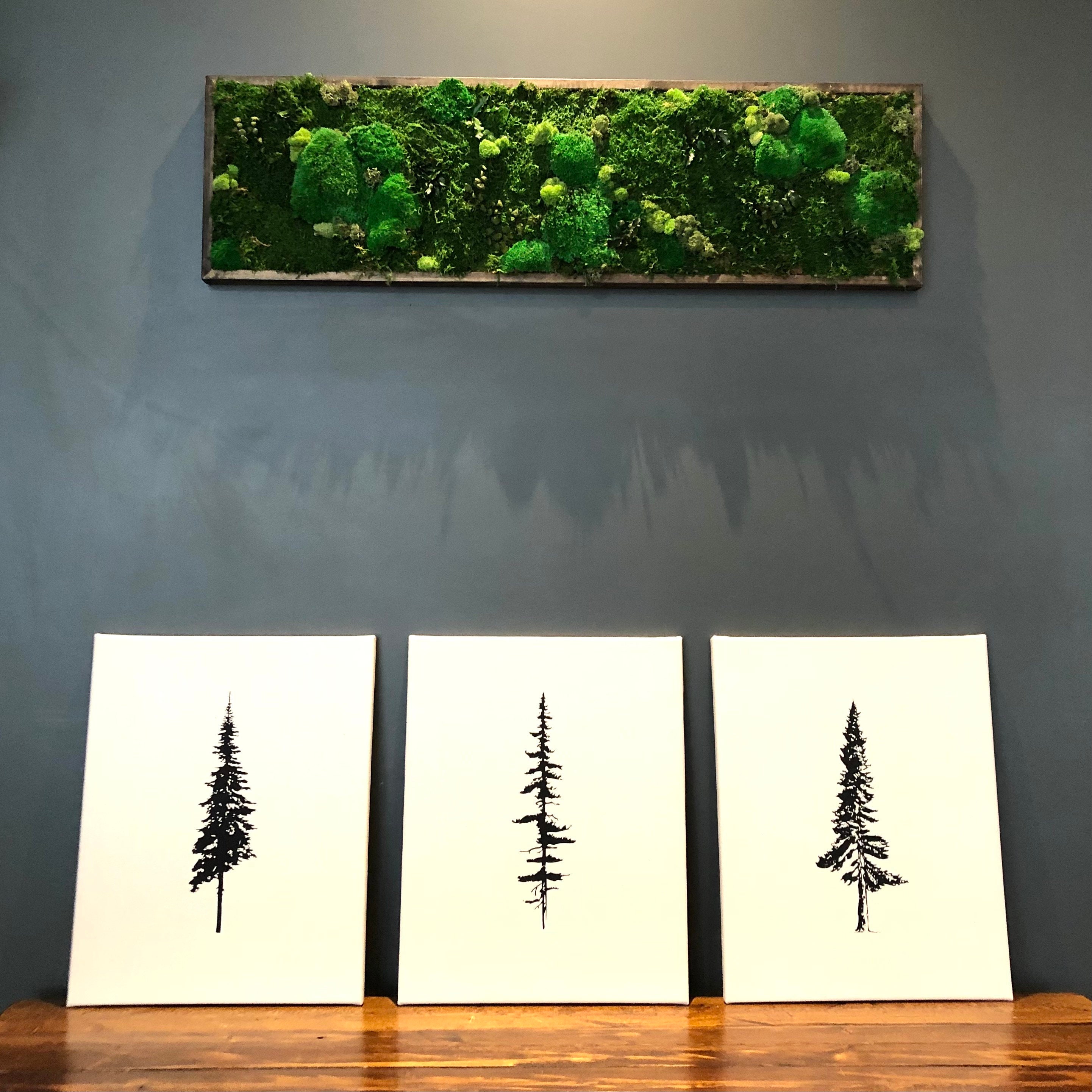 Tree Prints Trilogy Art Nature Screen Print 20 X 16 Inch 3 | Etsy